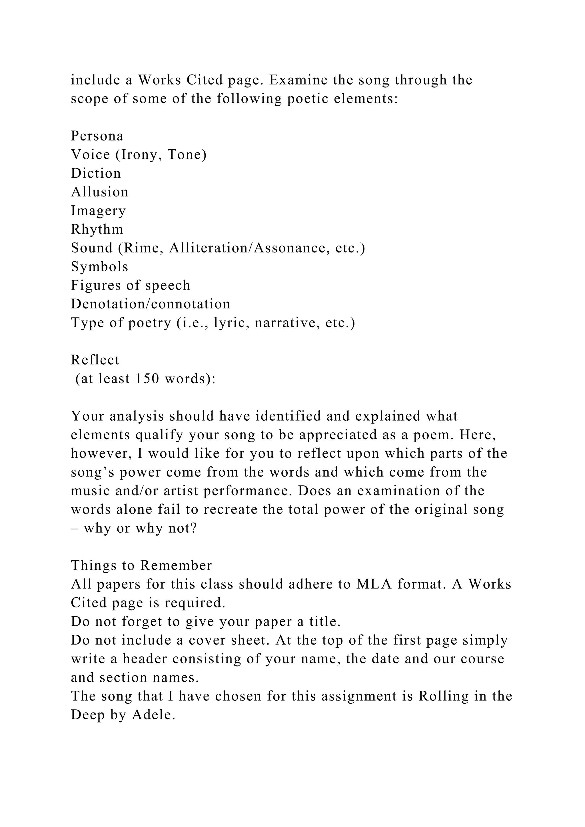 OverviewIn our study of poetry, we have discussed several key po.docx