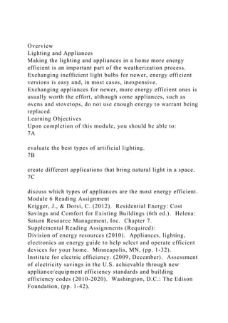 OverviewLighting and AppliancesMaking the lighting and applian.docx