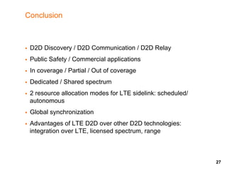 An overview of D2D in 3GPP LTE standard | PDF