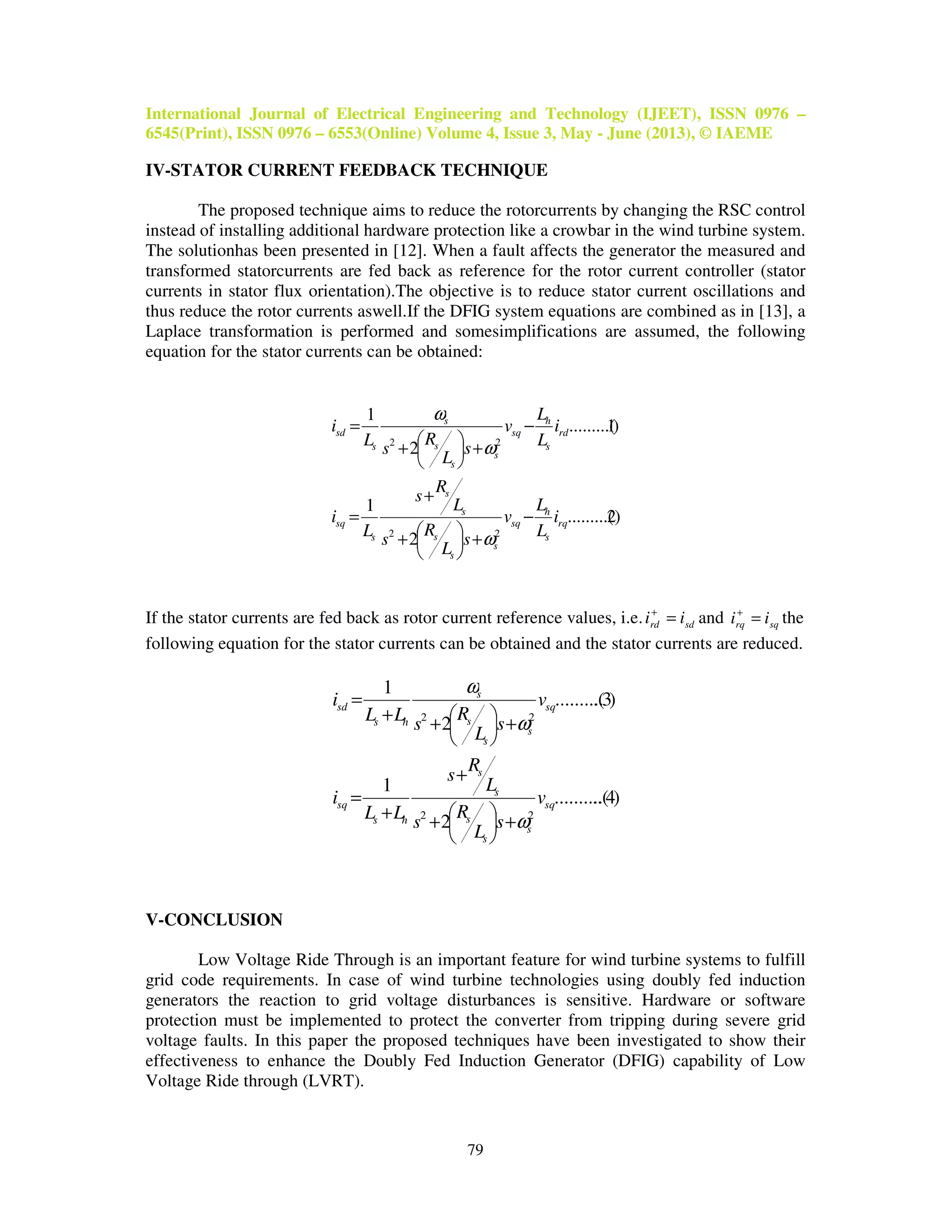 Overview lvrt capability of dfig techniques | PDF