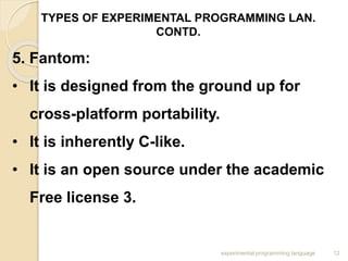 Overview new programming languages | PPTX