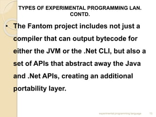 Overview new programming languages | PPTX