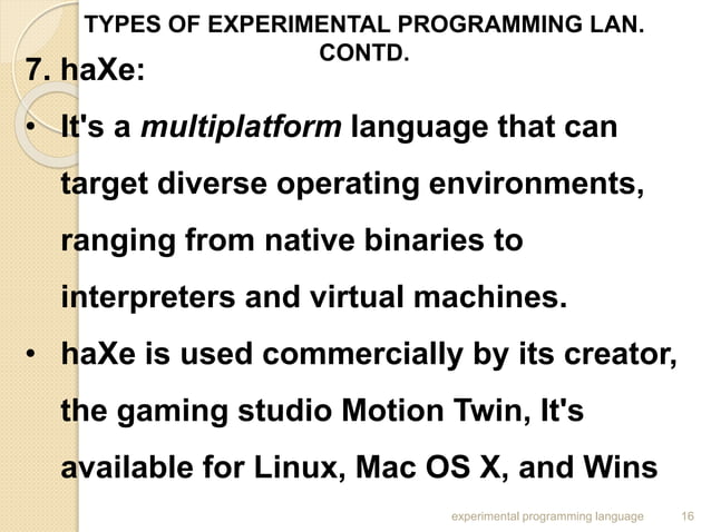 Overview new programming languages | PPTX