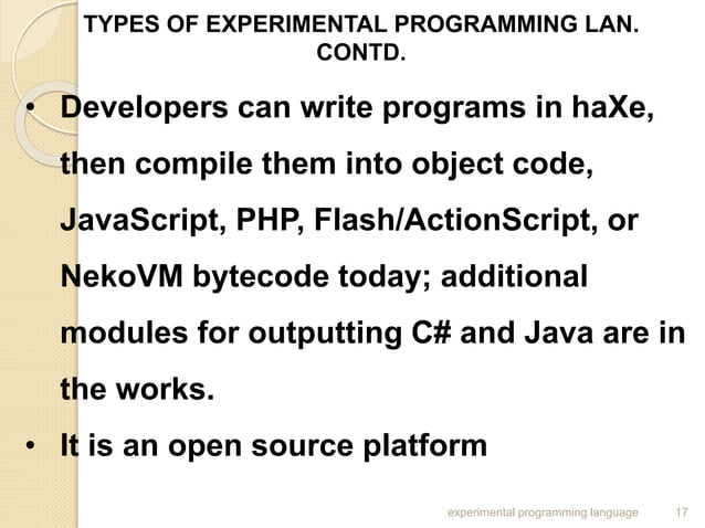 Overview new programming languages | PPTX