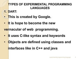 Overview new programming languages | PPTX