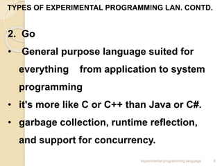 Overview new programming languages | PPTX