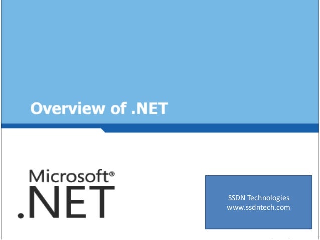 Dot net Overview part-1