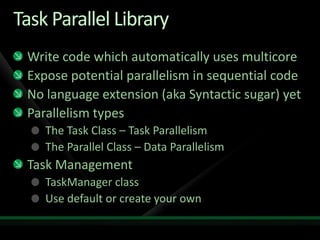 Overview Of .Net 4.0 Sanjay Vyas | PPTX | Programming Languages | Computing