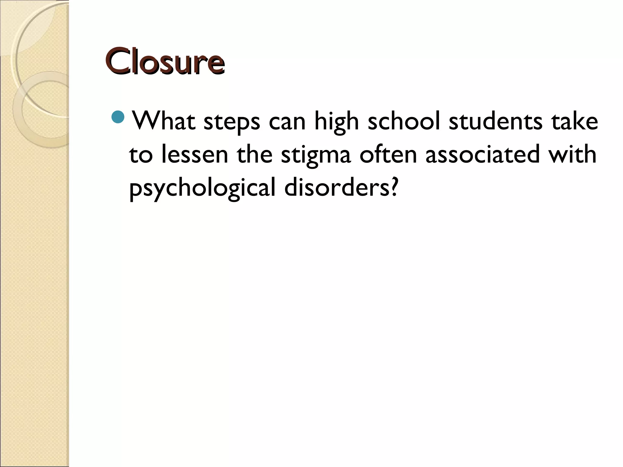 Overview of abnormal psych | PPT