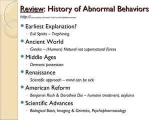 Overview of abnormal psych | PPT