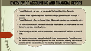 GENERAL OVERVIEW OF ACCOUNTING AND FINANCIAL REPORTING BEST PRACTICES ...