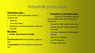 Overview of acetic acid fermentation. | PPTX