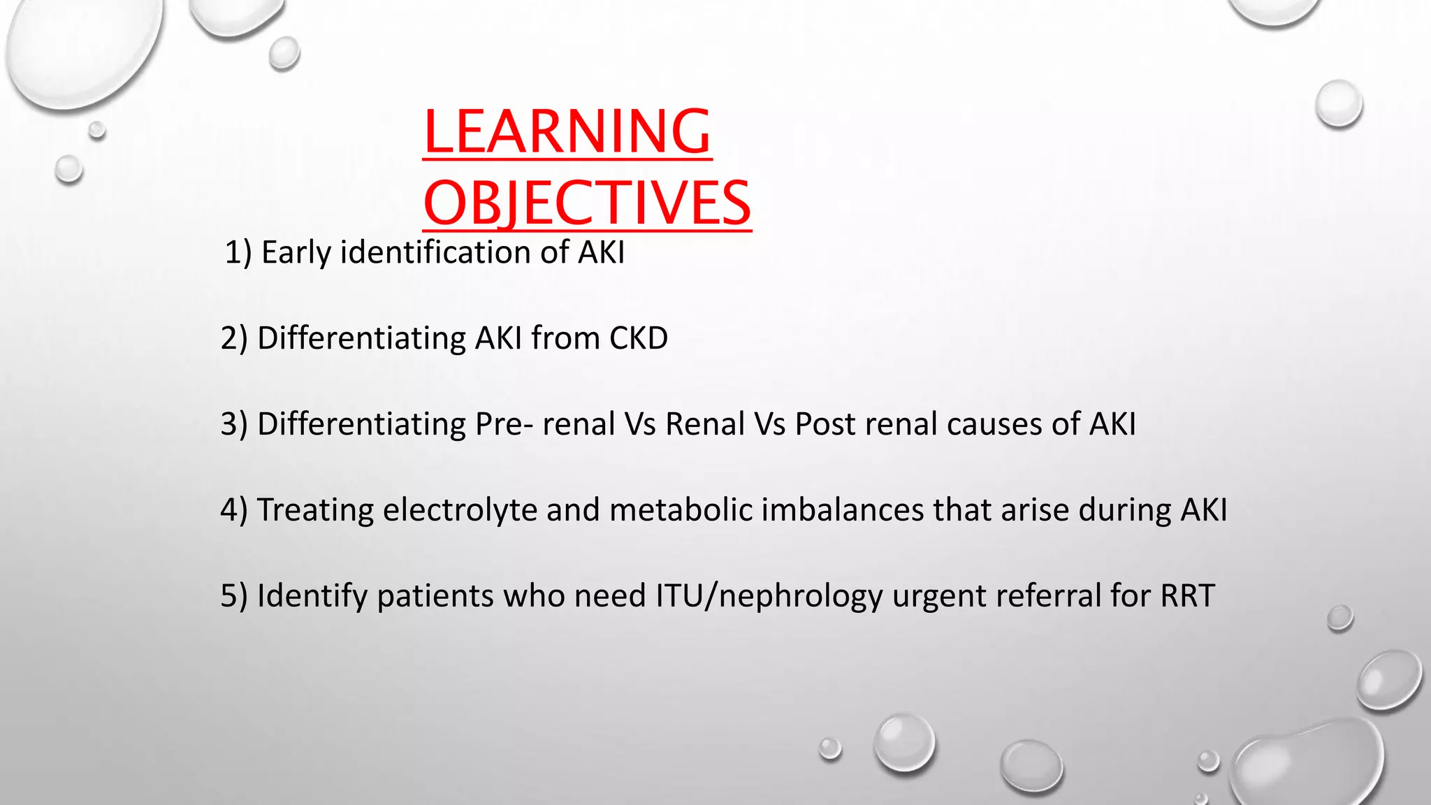 Overview of acute kidney injury (AKI) | PPTX
