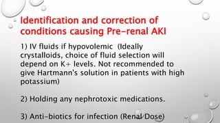 Overview of acute kidney injury (AKI) | PPTX