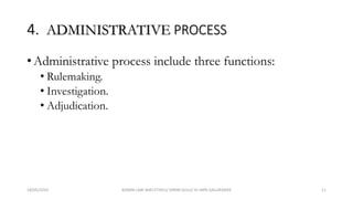 Overview of administrative law and ethics | PPTX