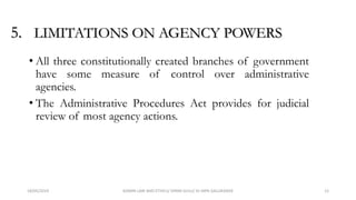 Overview of administrative law and ethics | PPTX