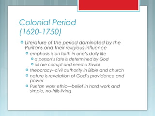 Overview of american liter | PPT