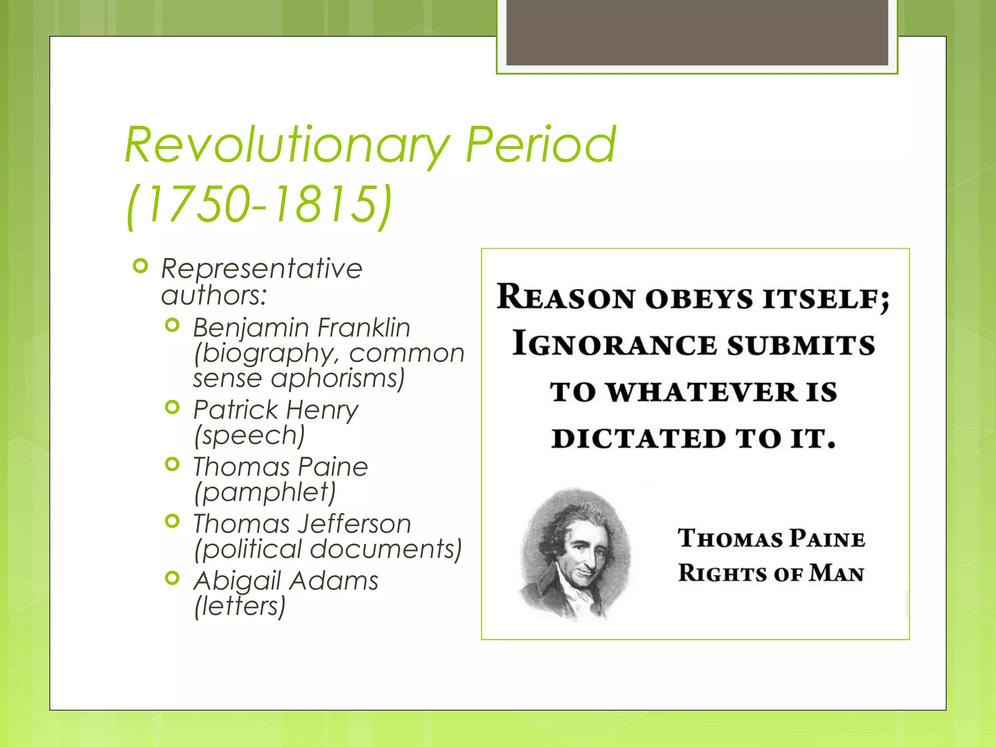 Overview of Early American Literature (English 244) | PPT | Poetry ...