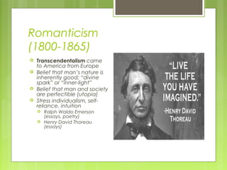 Overview of Early American Literature (English 244) | PPT
