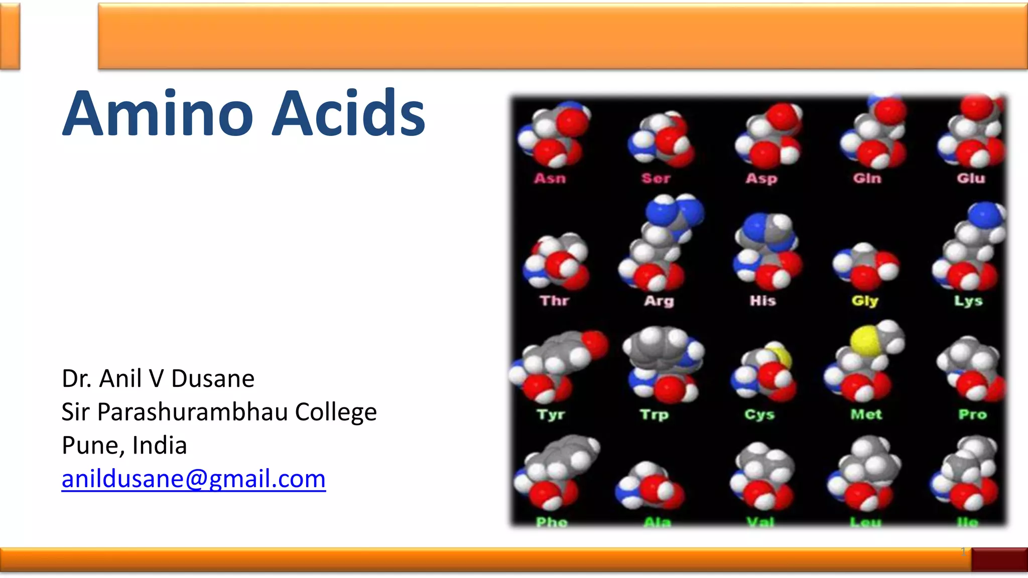 Overview of amino acids | PPTX