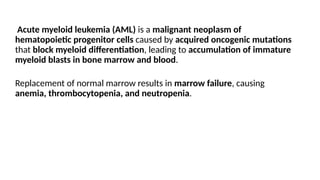 Overview of AML and WHO latest classification. | PPTX