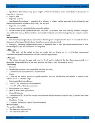 Overview of analytical method validation | PDF