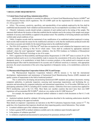 Overview of analytical method validation | PDF