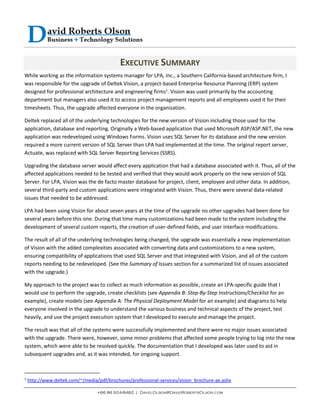 Enterprise System Upgrade (Overview) | PDF