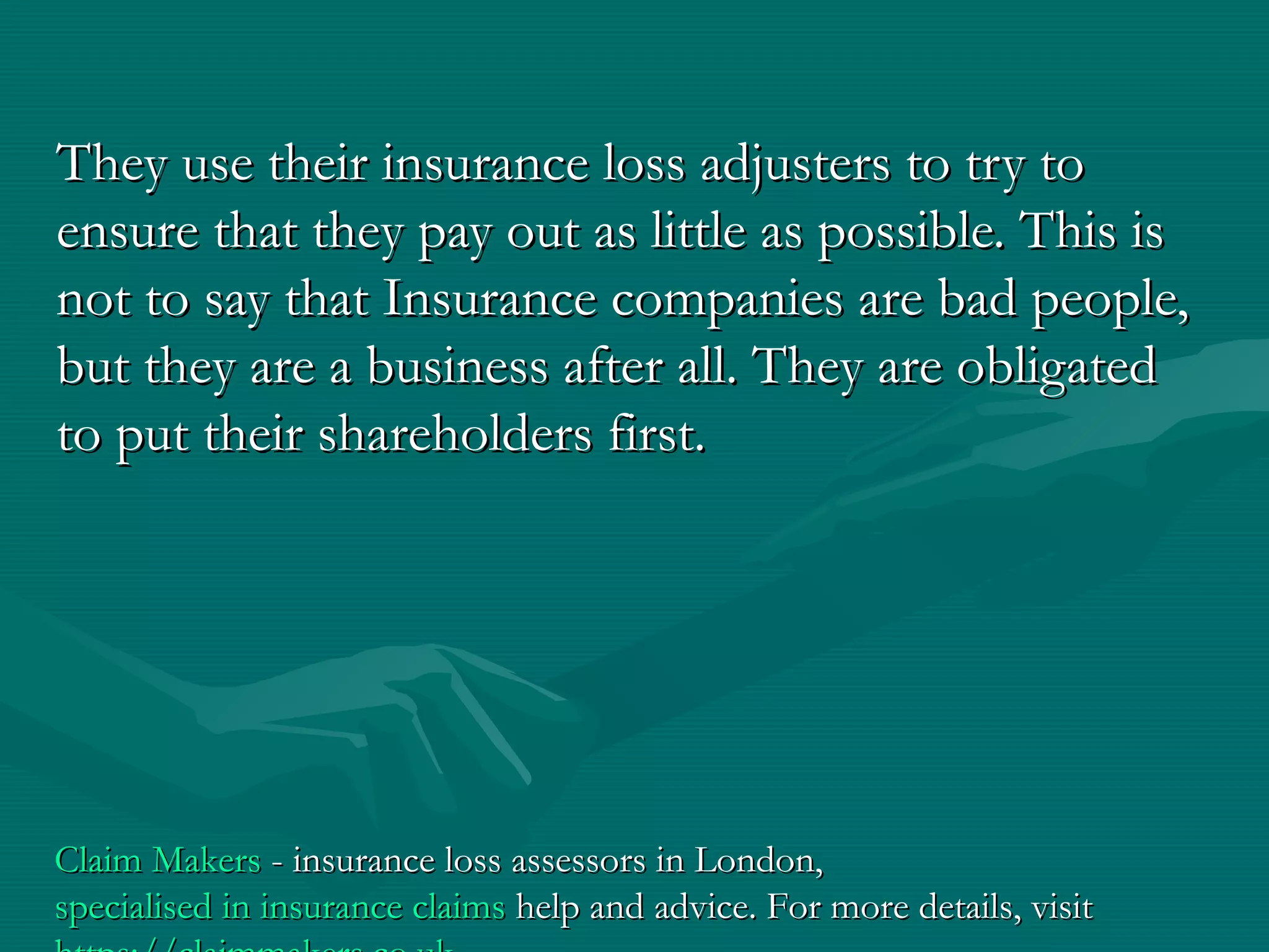 Overview of an loss assessor and insurance assessor | PPT