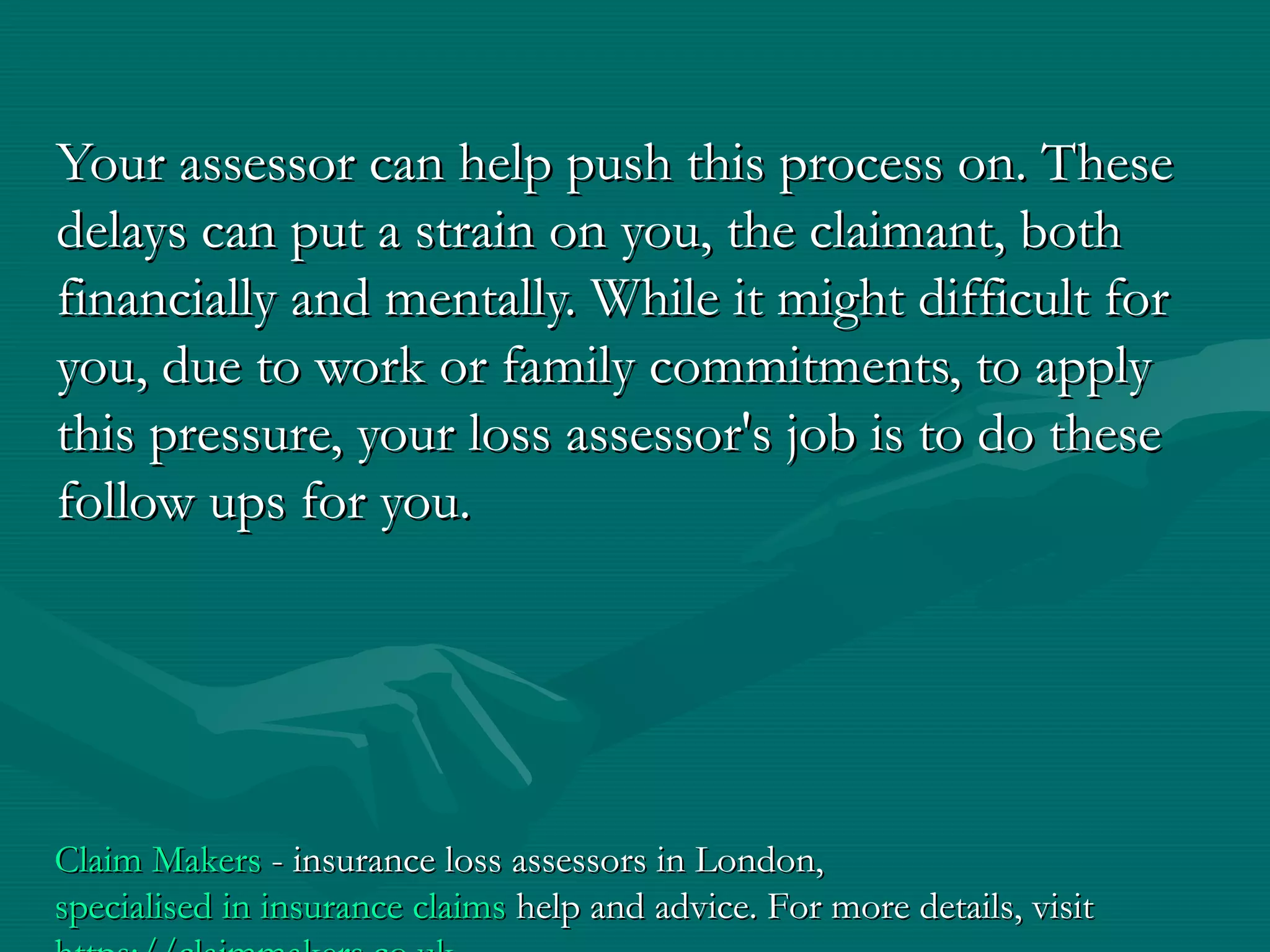 Overview of an loss assessor and insurance assessor | PPT