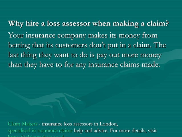Overview of an loss assessor and insurance assessor | PPT
