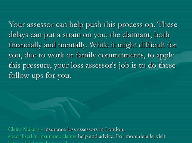 Overview of an loss assessor and insurance assessor | PPT