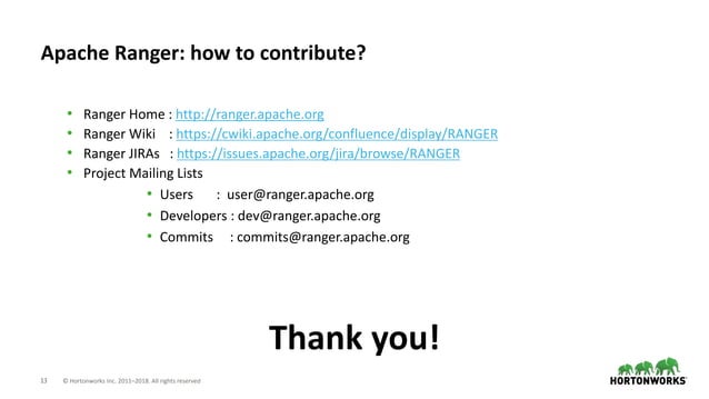 Overview of new features in Apache Ranger | PPTX | Technology & Computing