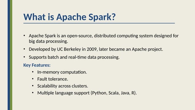 Overview of Apache Spark and PySpark.pptx Overview of Apache Spark and PySpark.pptx