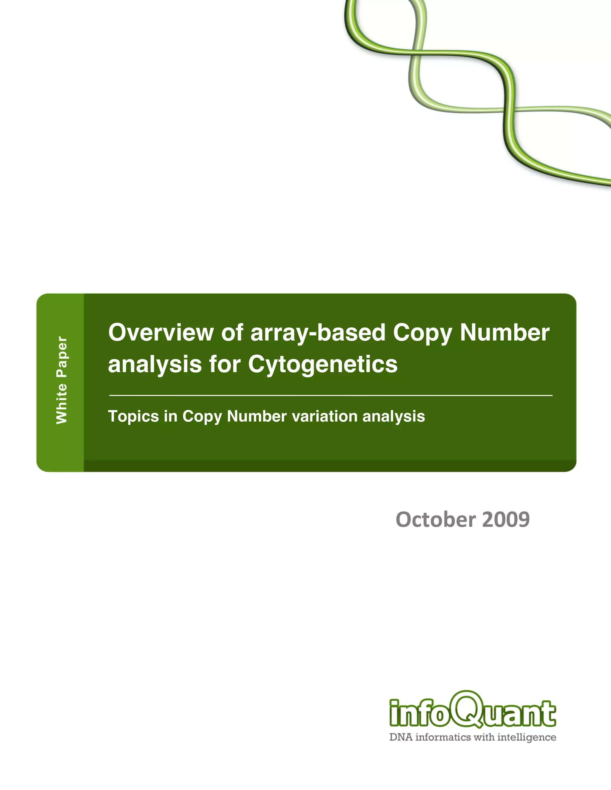 Overview Of Array Based Copy Number Pdf 