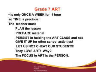 Overview of art curriculum | PPT