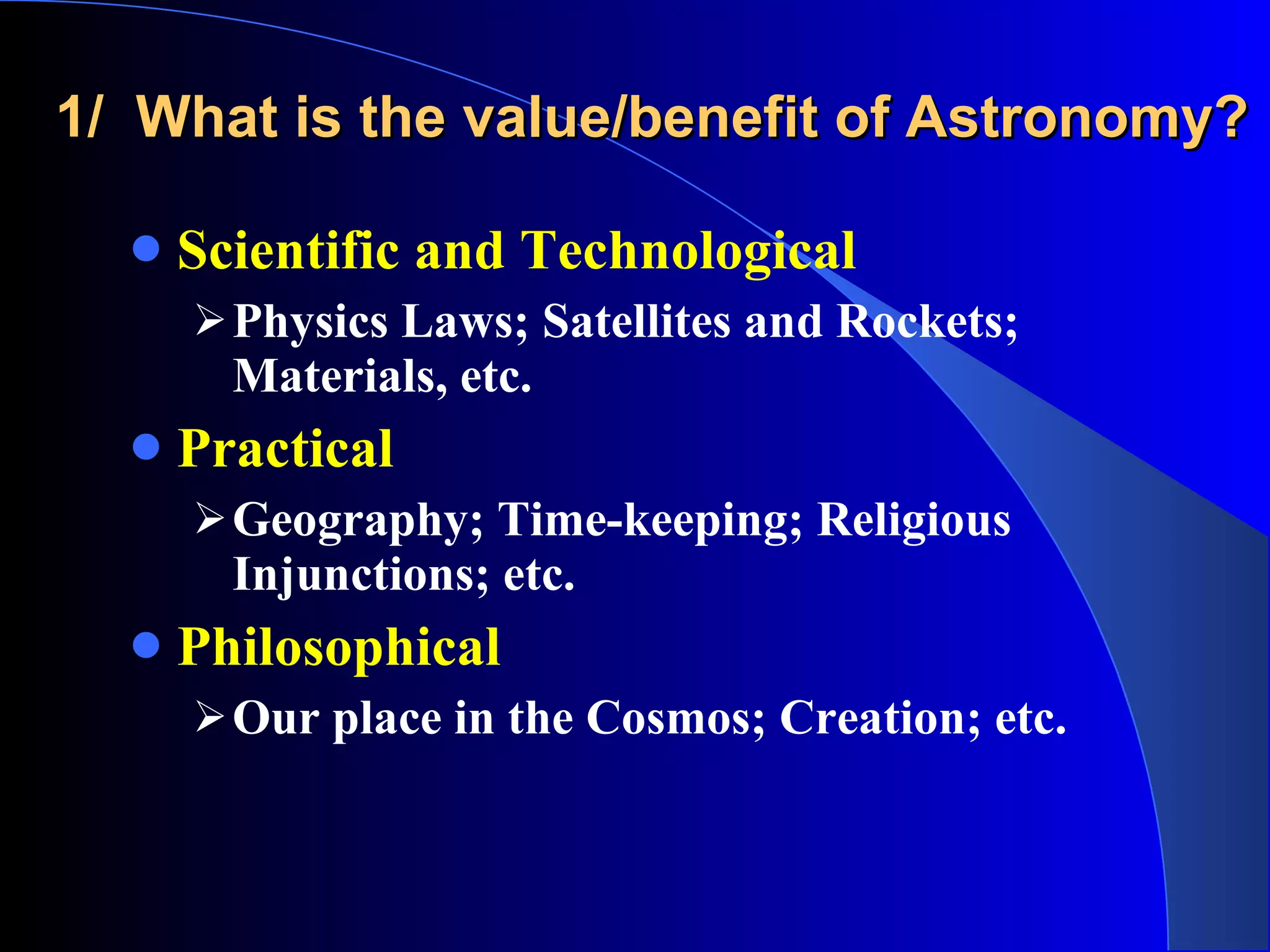 Overview Of Astronomy | PPT