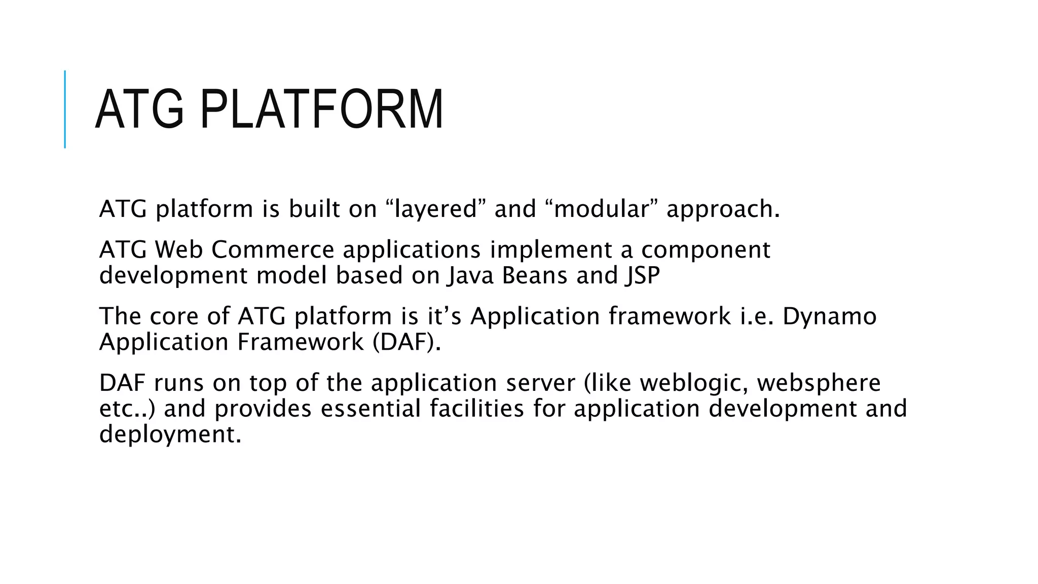 Overview of atg framework | PPTX