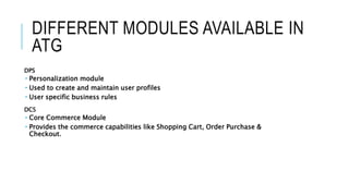 Overview of atg framework | PPTX