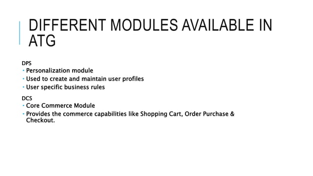 Overview of atg framework | PPT
