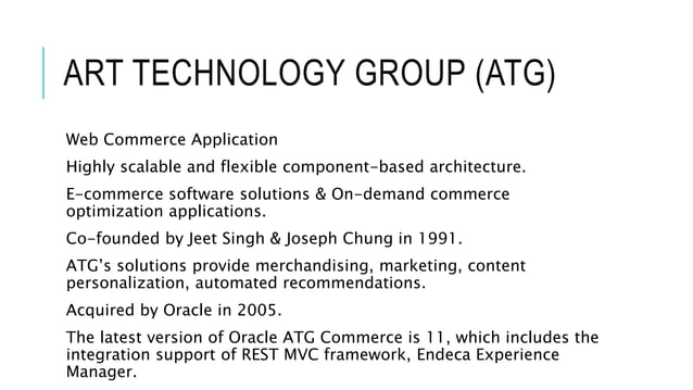 Overview Of Atg Framework Ppt