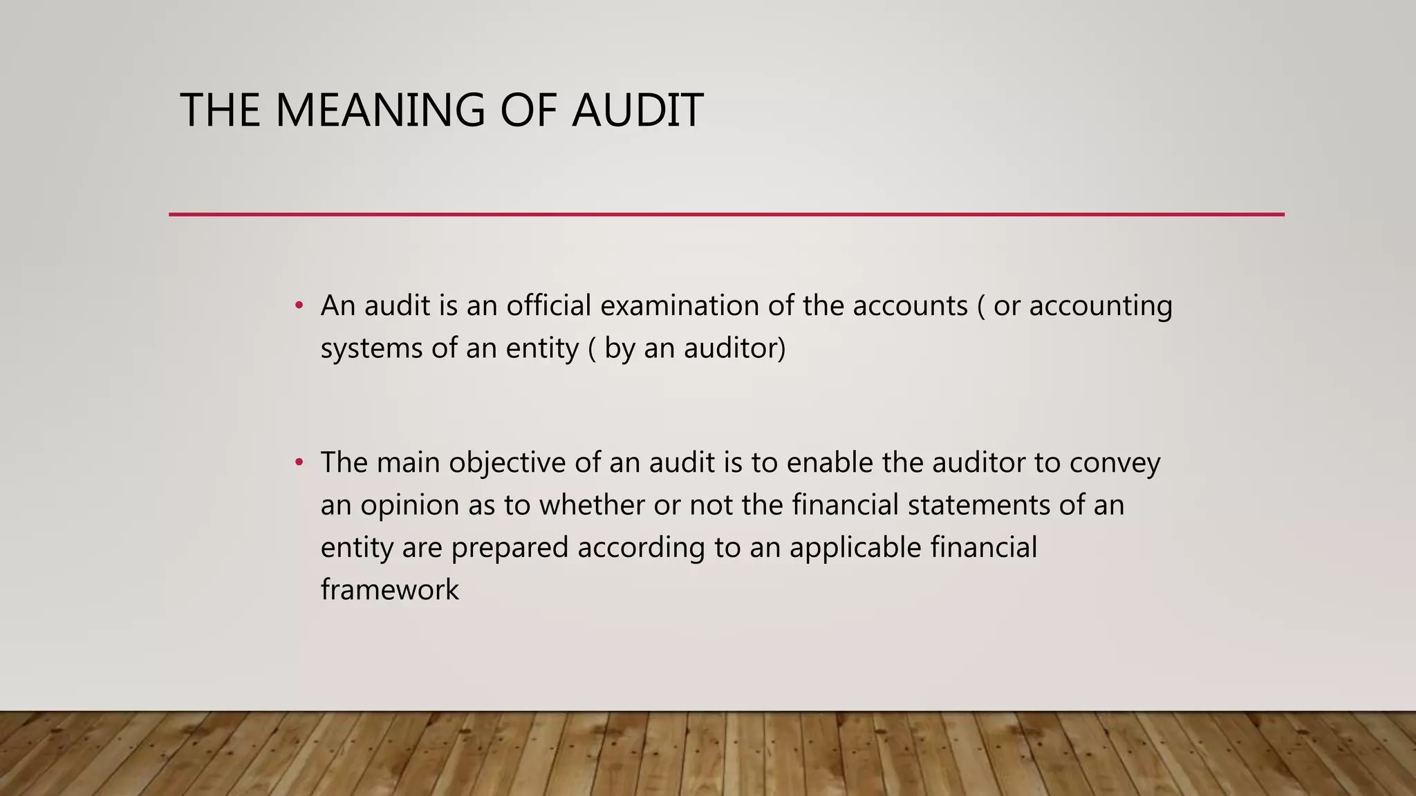 Overview of auditing and assurance | PPTX