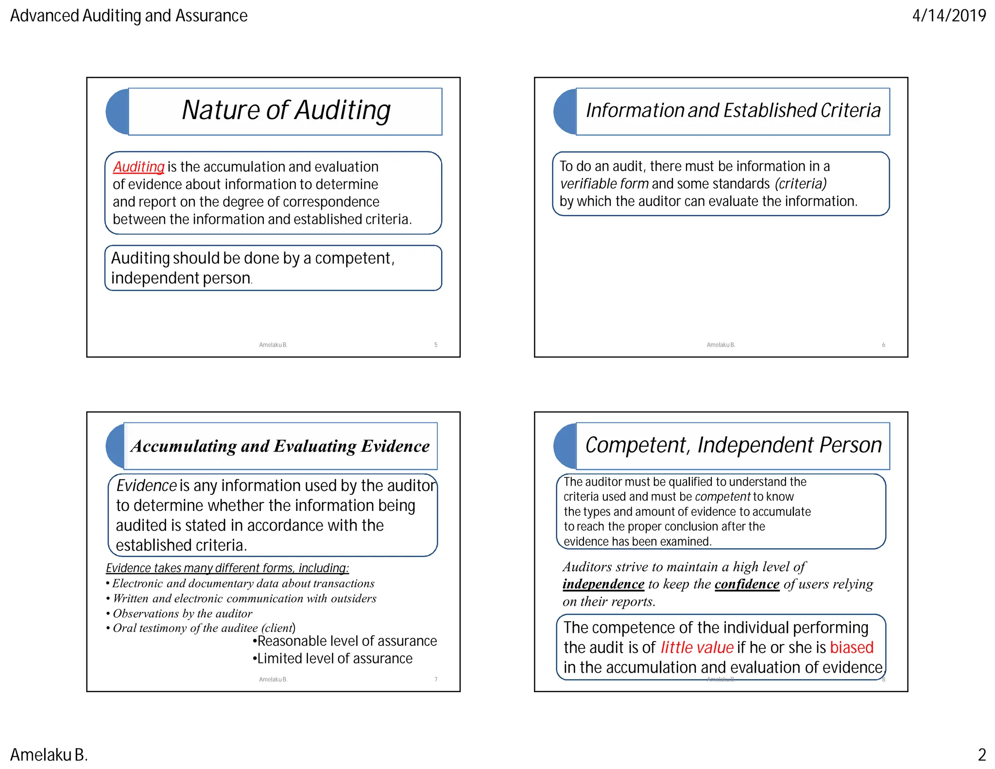 Overview of Auditing PPT.pdf And Auditing tips for maximizing intrest | PDF
