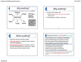 Overview of Auditing PPT.pdf And Auditing tips for maximizing intrest | PDF