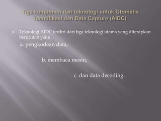 Overview of automatic identification methods | PPTX