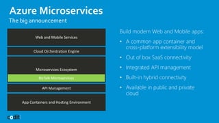 Overview of azure microservices and the impact on integration | PPT