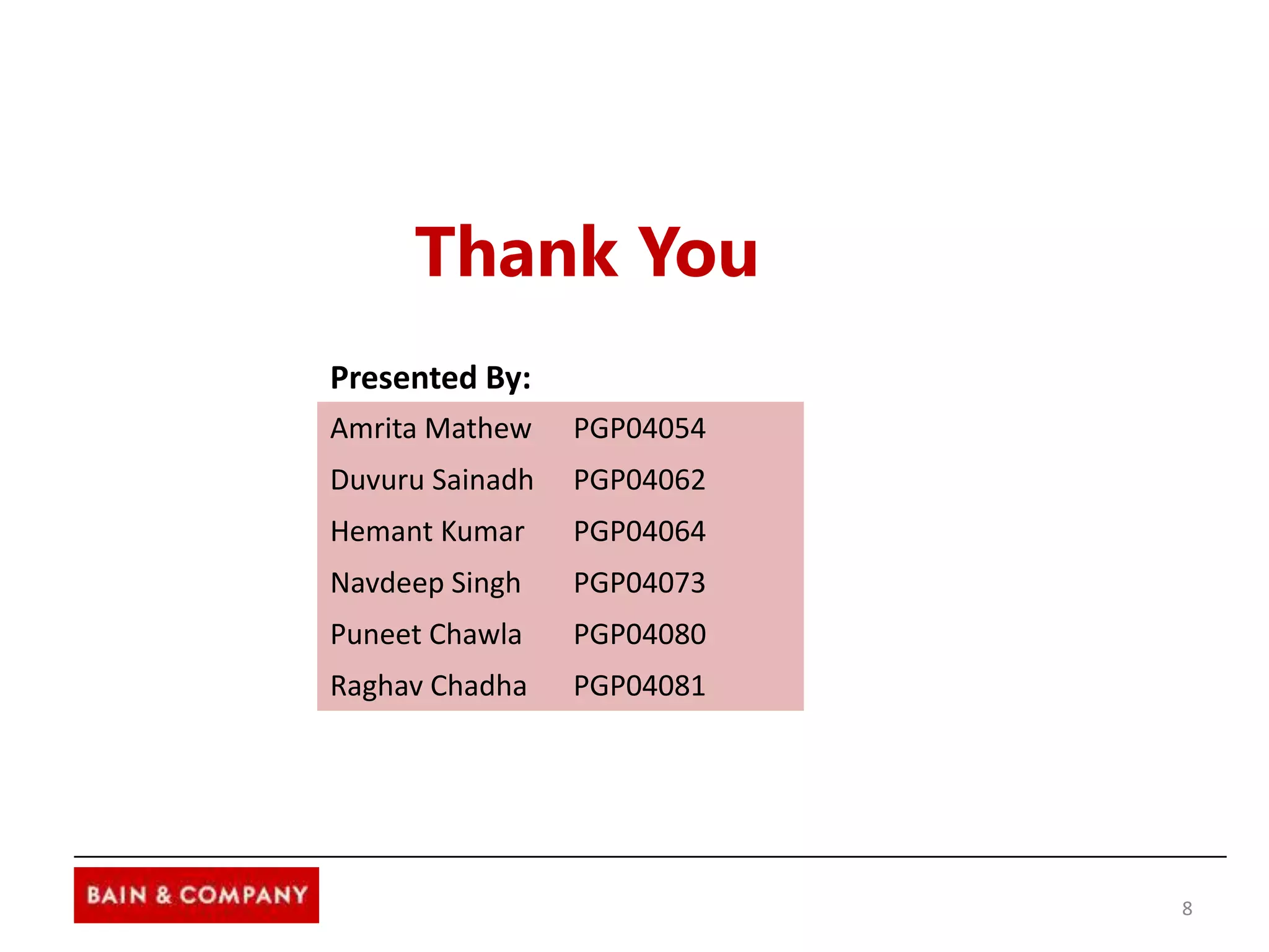 Overview of bain & company | PPTX