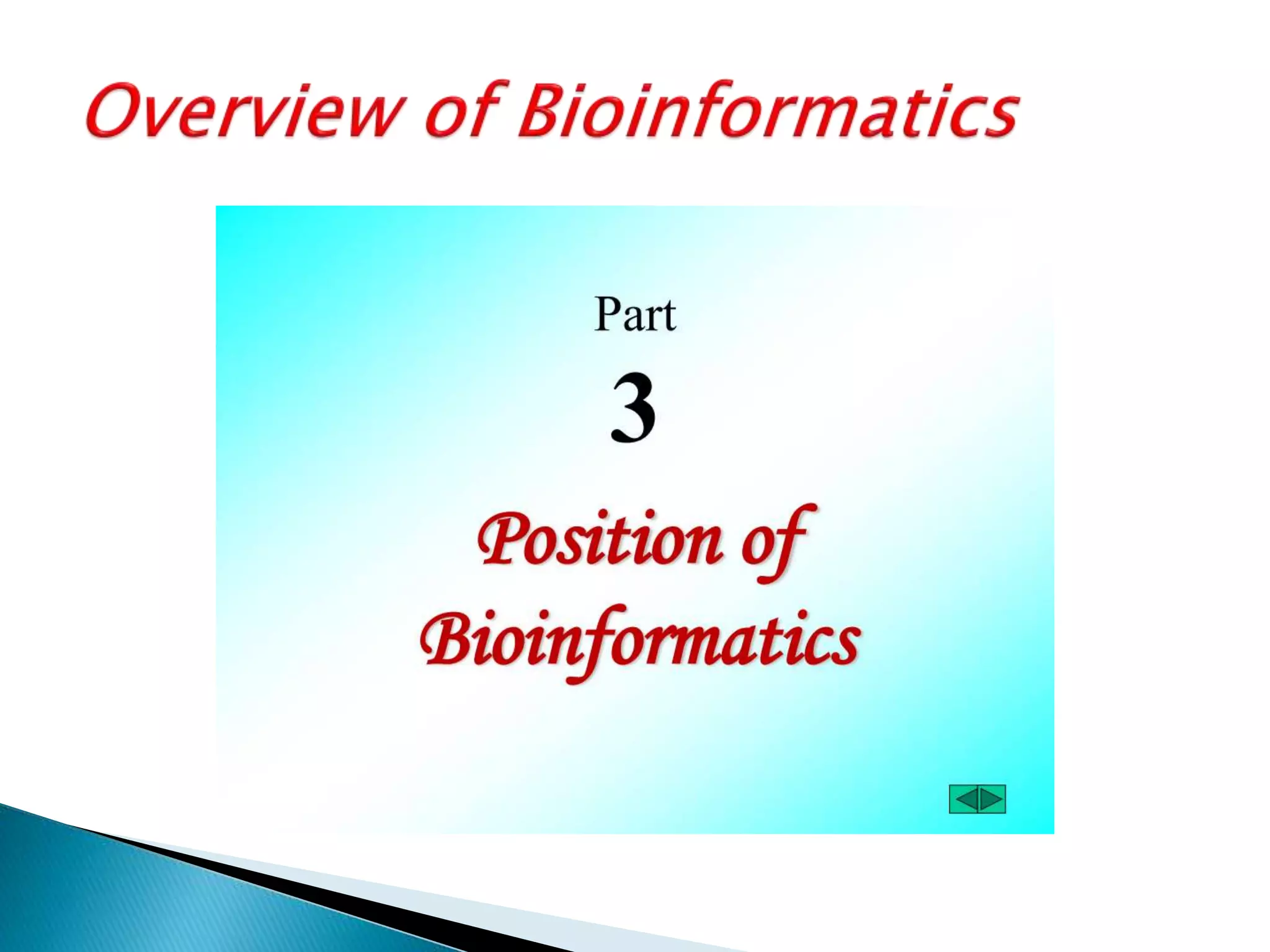 Overview of bioinformatics | PPT