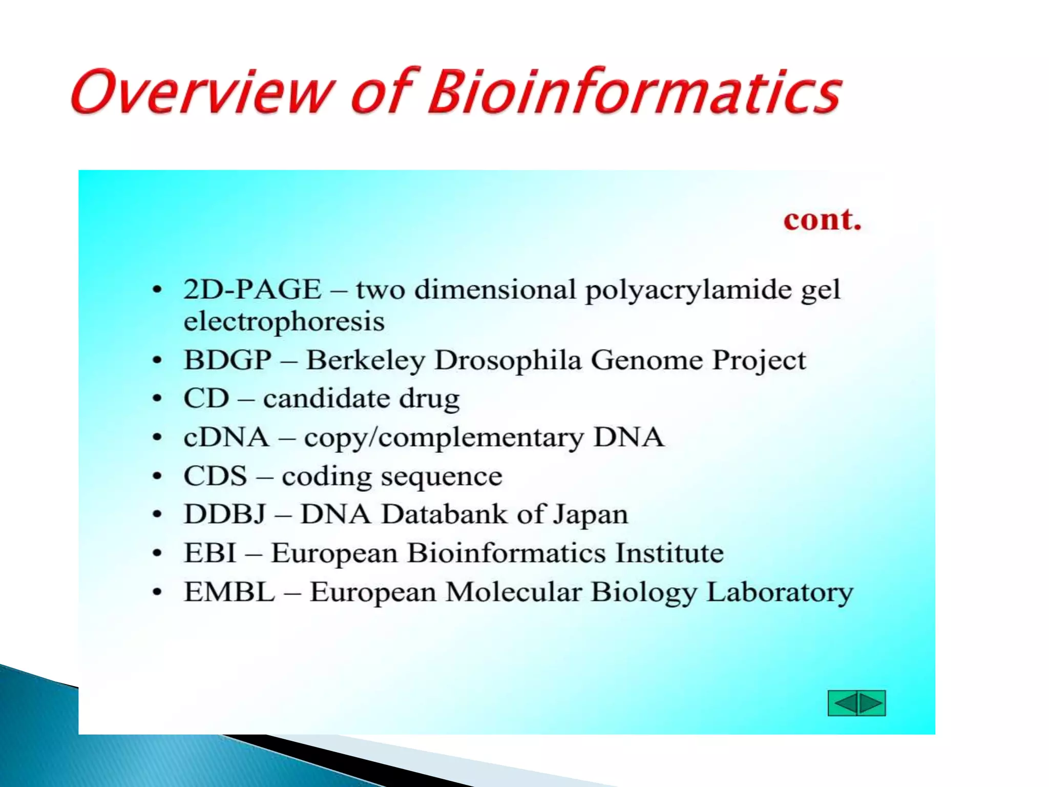 Overview of bioinformatics | PPTX