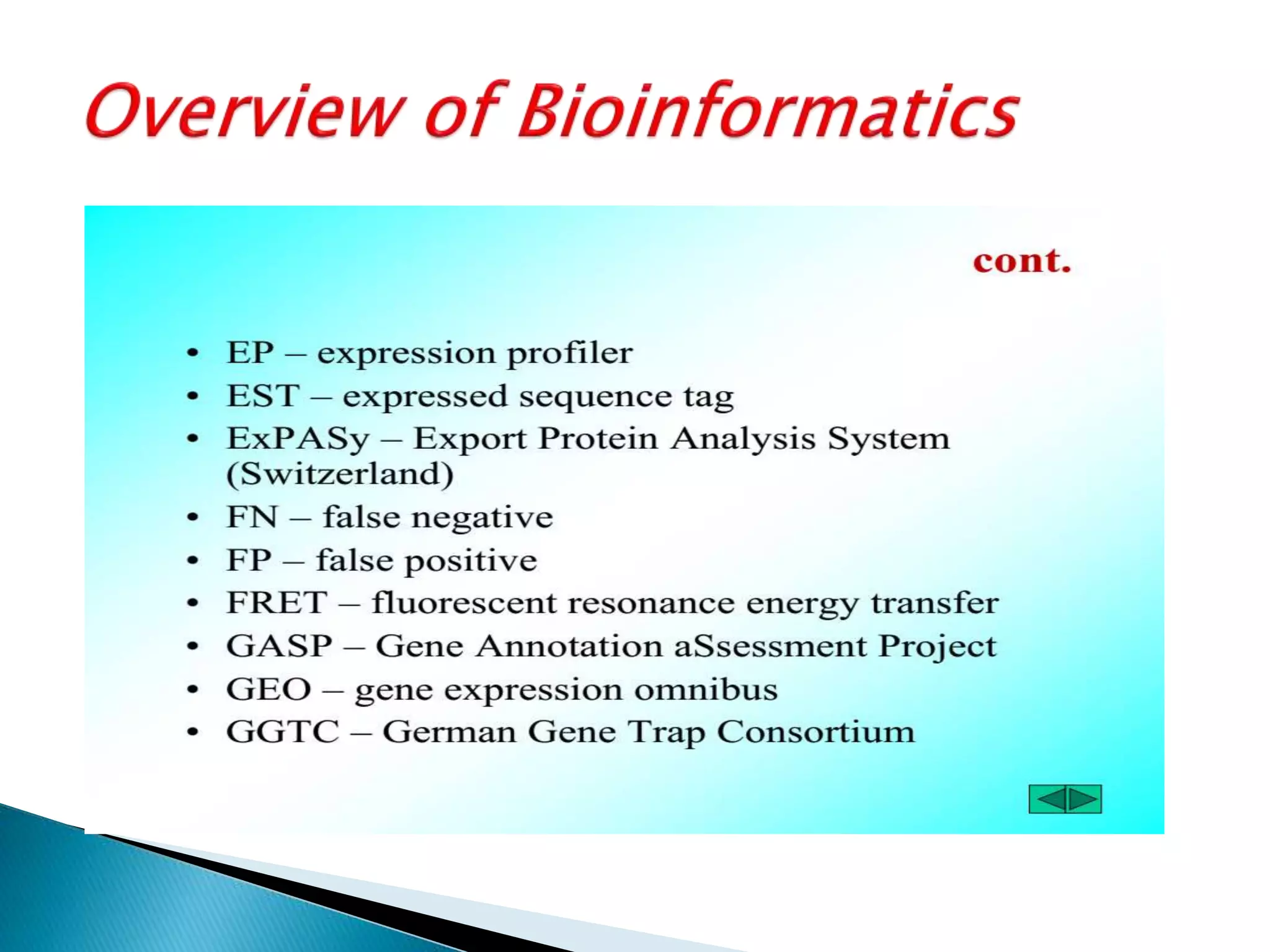 Overview of bioinformatics | PPTX